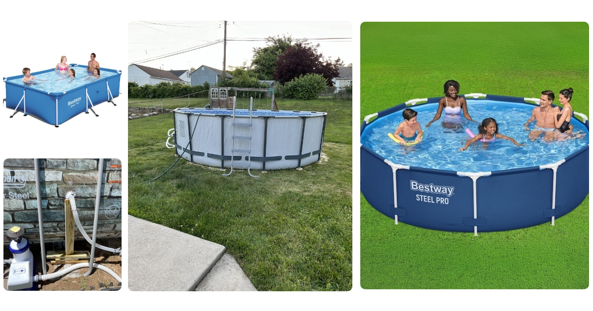 → Anmeldelse af Bestway Steel Pro Frame Pool Set with Filter Pump 3x2 ...
