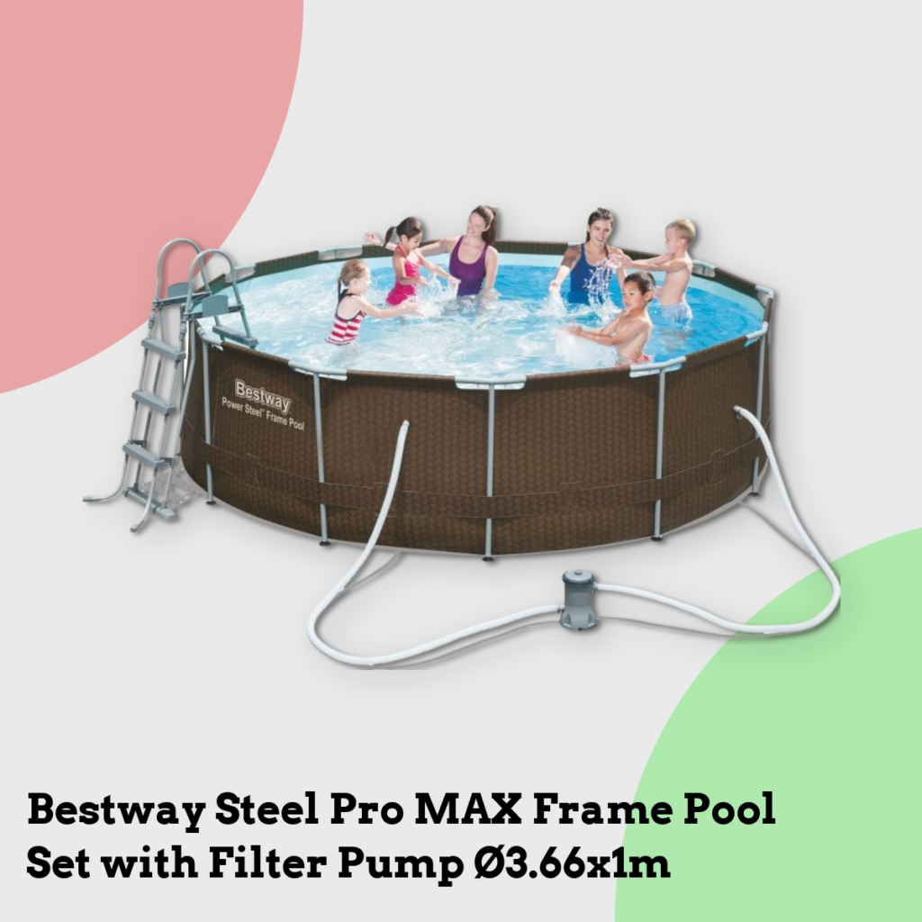 → Anmeldelse af Bestway Steel Pro MAX Frame Pool Set with Filter Pump ...